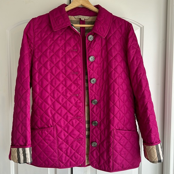 Burberry | Jackets & Coats | Burberry Brit Magenta Jacket | Poshmark